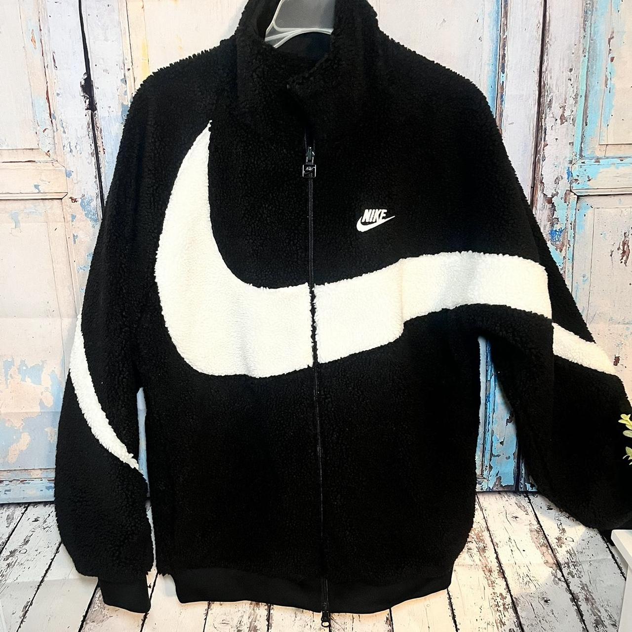 Reversible Nike jacket. Fluff one side. Windbreaker.... - Depop