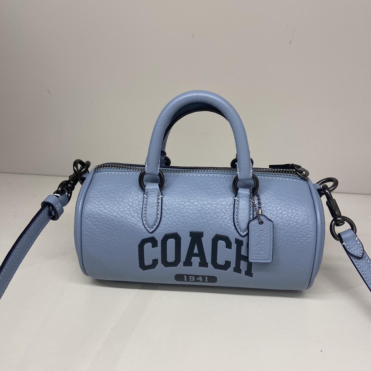 Coach Gunmetal/Cornflower Lacey Crossbody With... - Depop