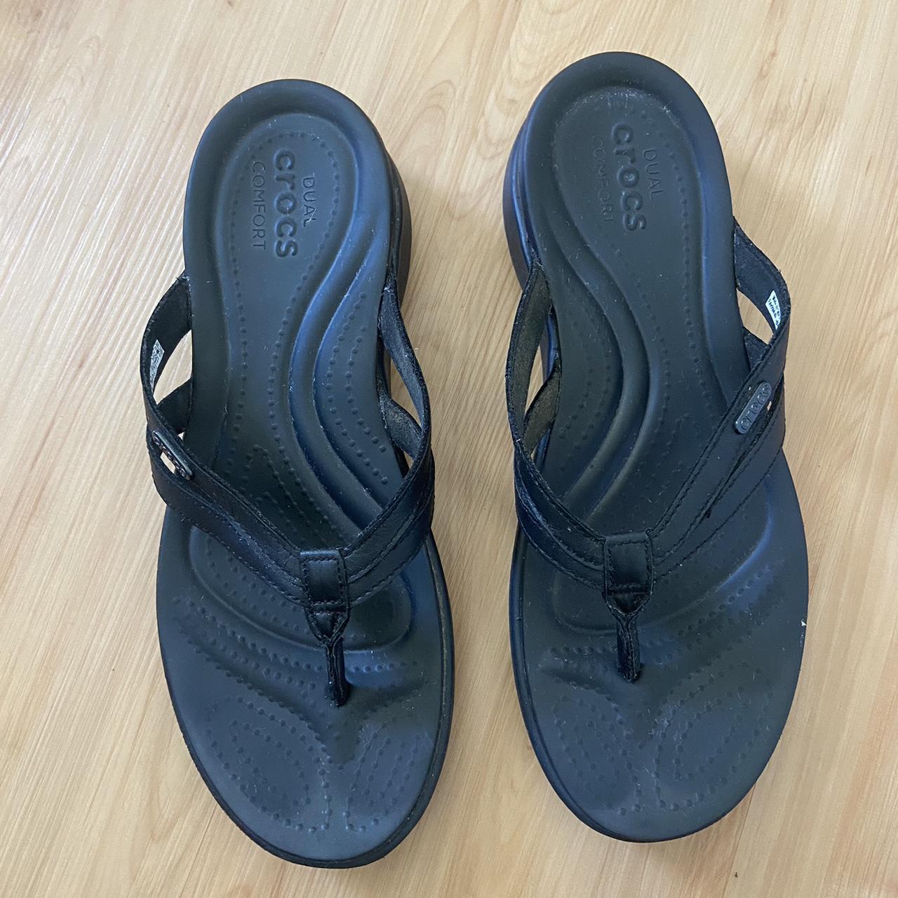 Crocs Women s Dual Comfort Flip Flop Size 10.0 Depop