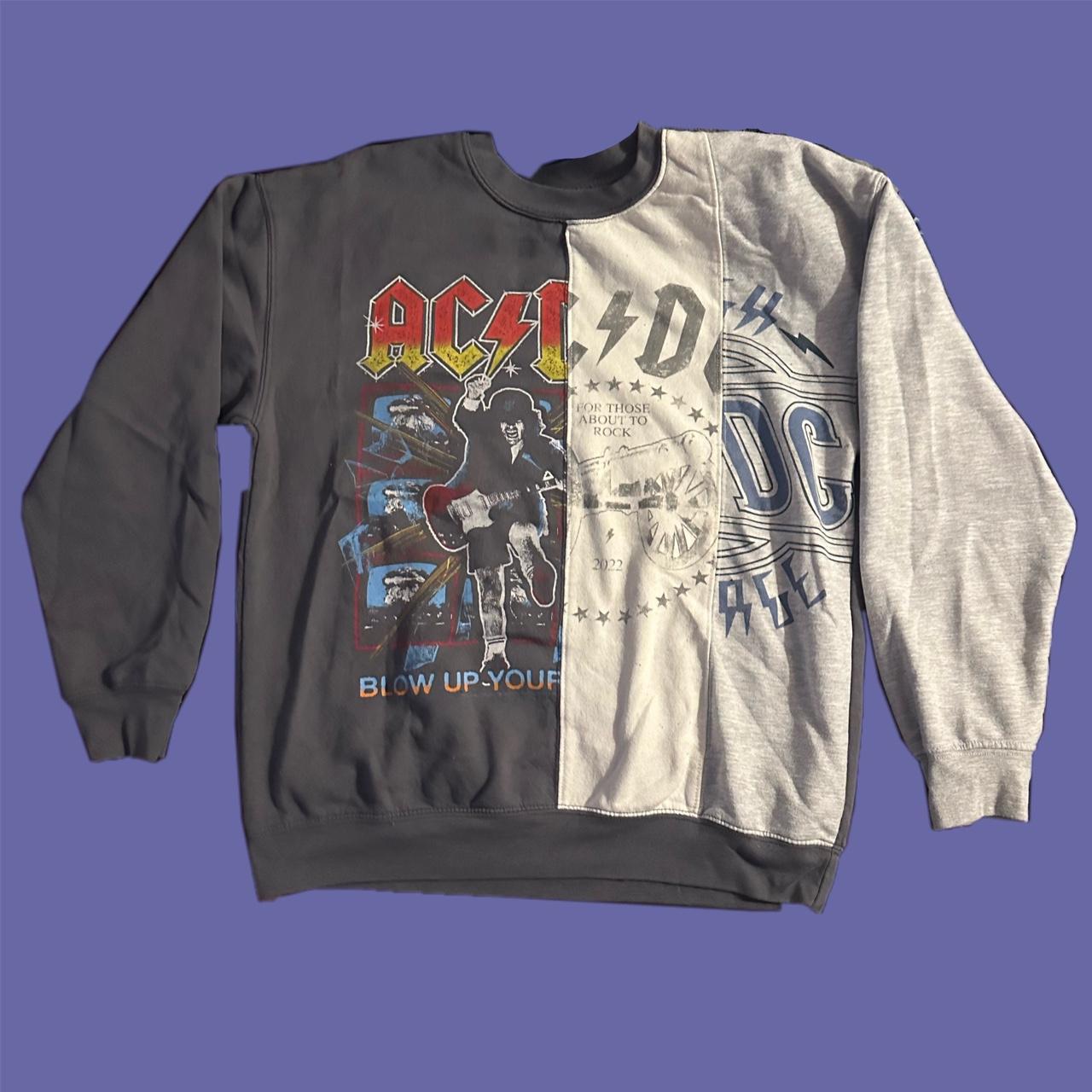 AC/DC SWEATER!!! used, has some flaws like the tag... - Depop