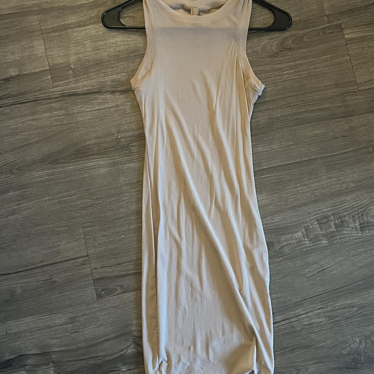 SKIMS Beige Bodycon Sheer Dress Size: XS Worn Once... - Depop