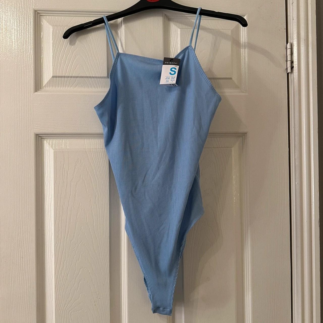 Womens Primark Blue Bodysuit Size Small... - Depop