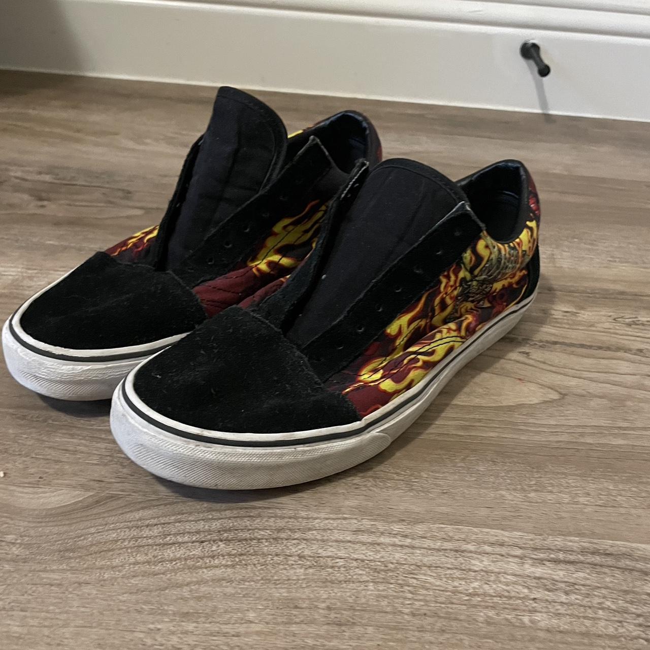 super sick red affliction type vans, been worn like... - Depop