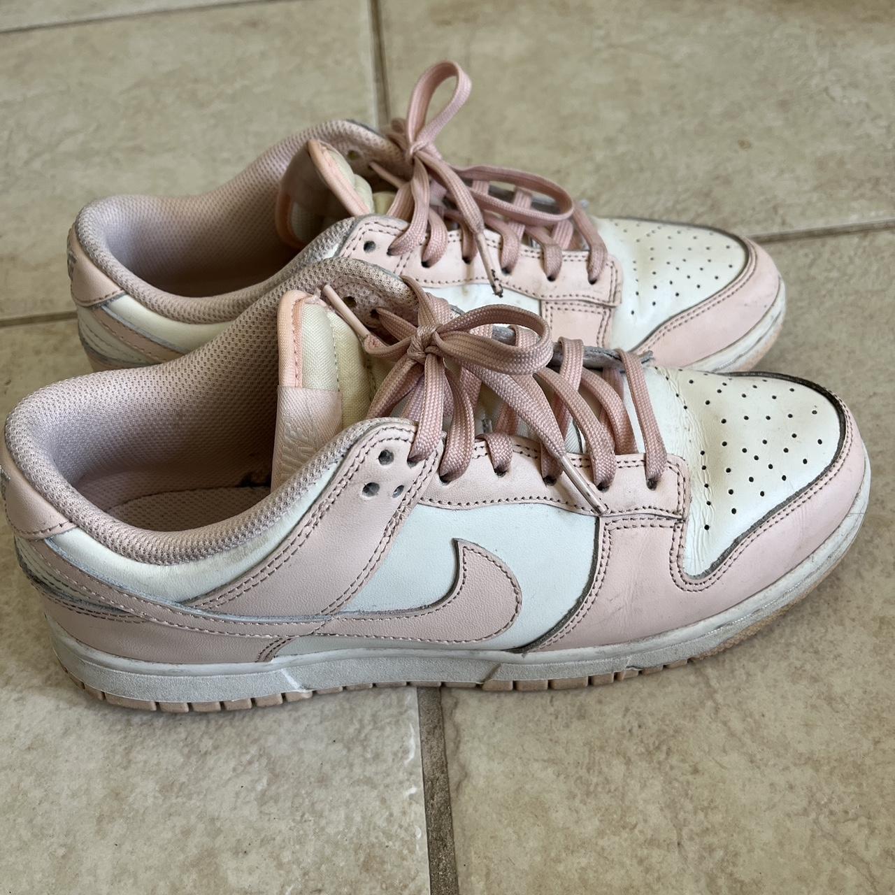 Used light pink Nike Dunks size 9 - Depop