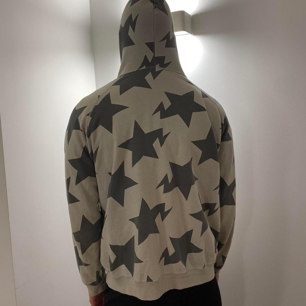BAPE relaxed STA Pattern Full Zip Hoodie -Grey - Depop