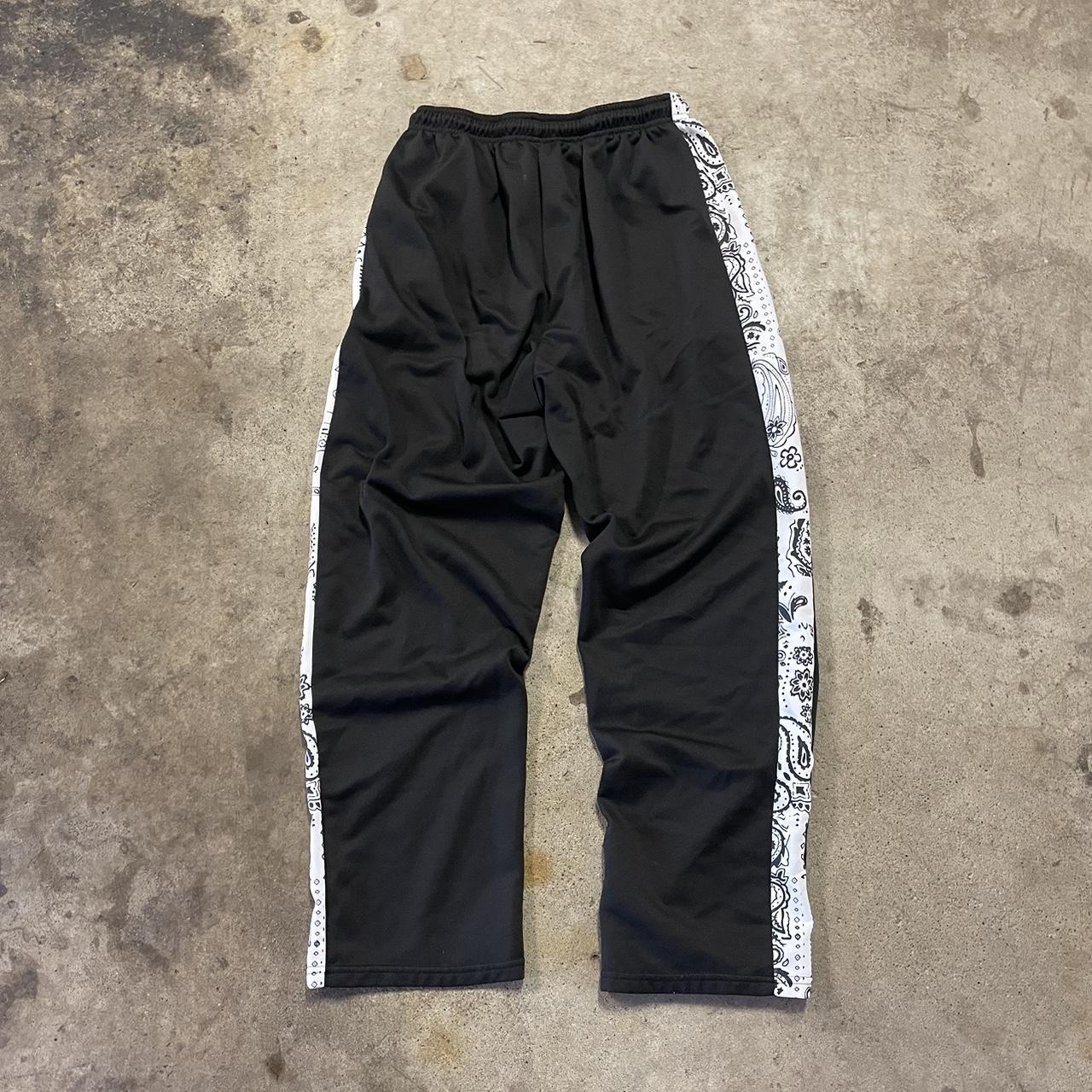 Striped paisley sweatpants #y2k #sick #pants... - Depop