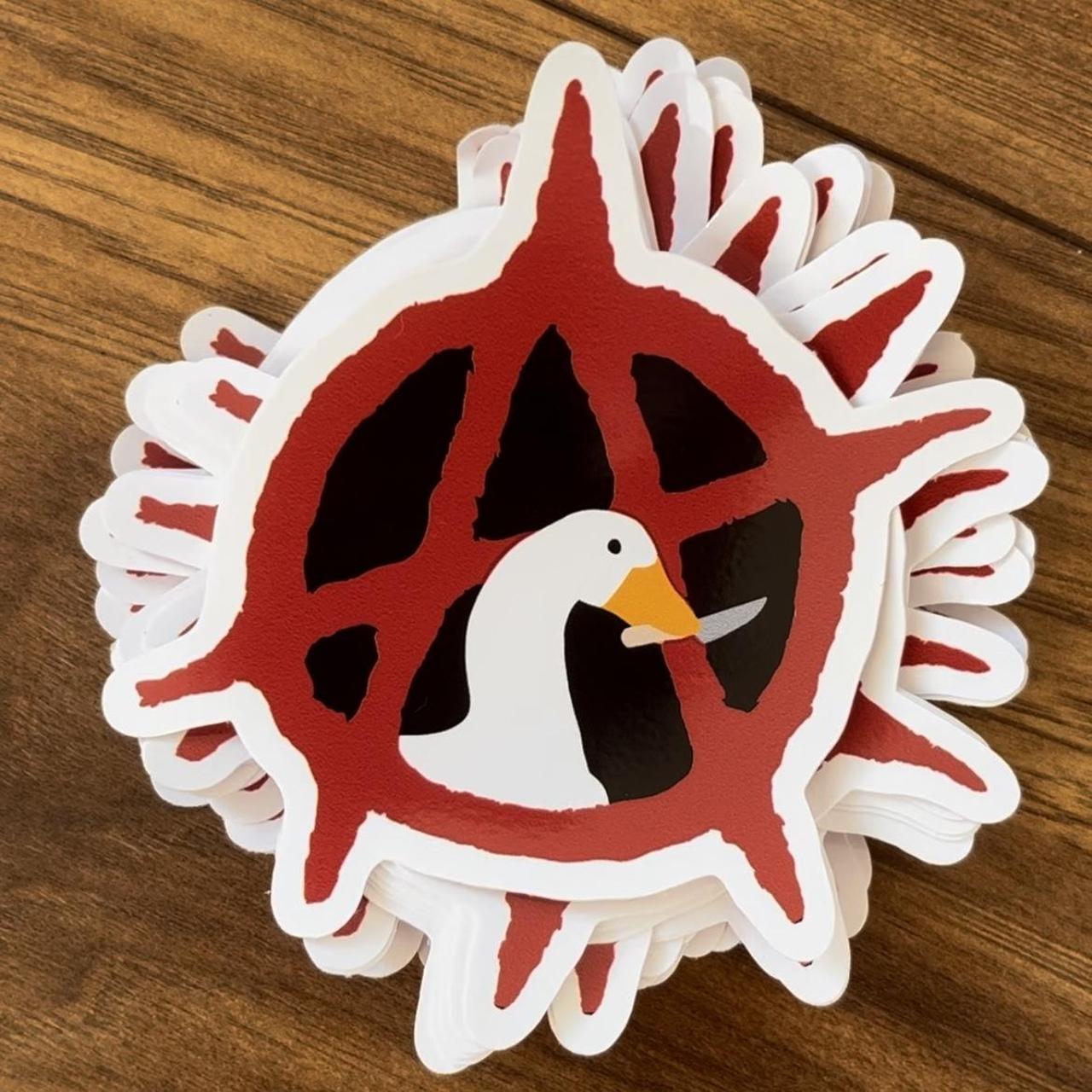 Untitled goose anarchy sticker! Featuring a goose... - Depop