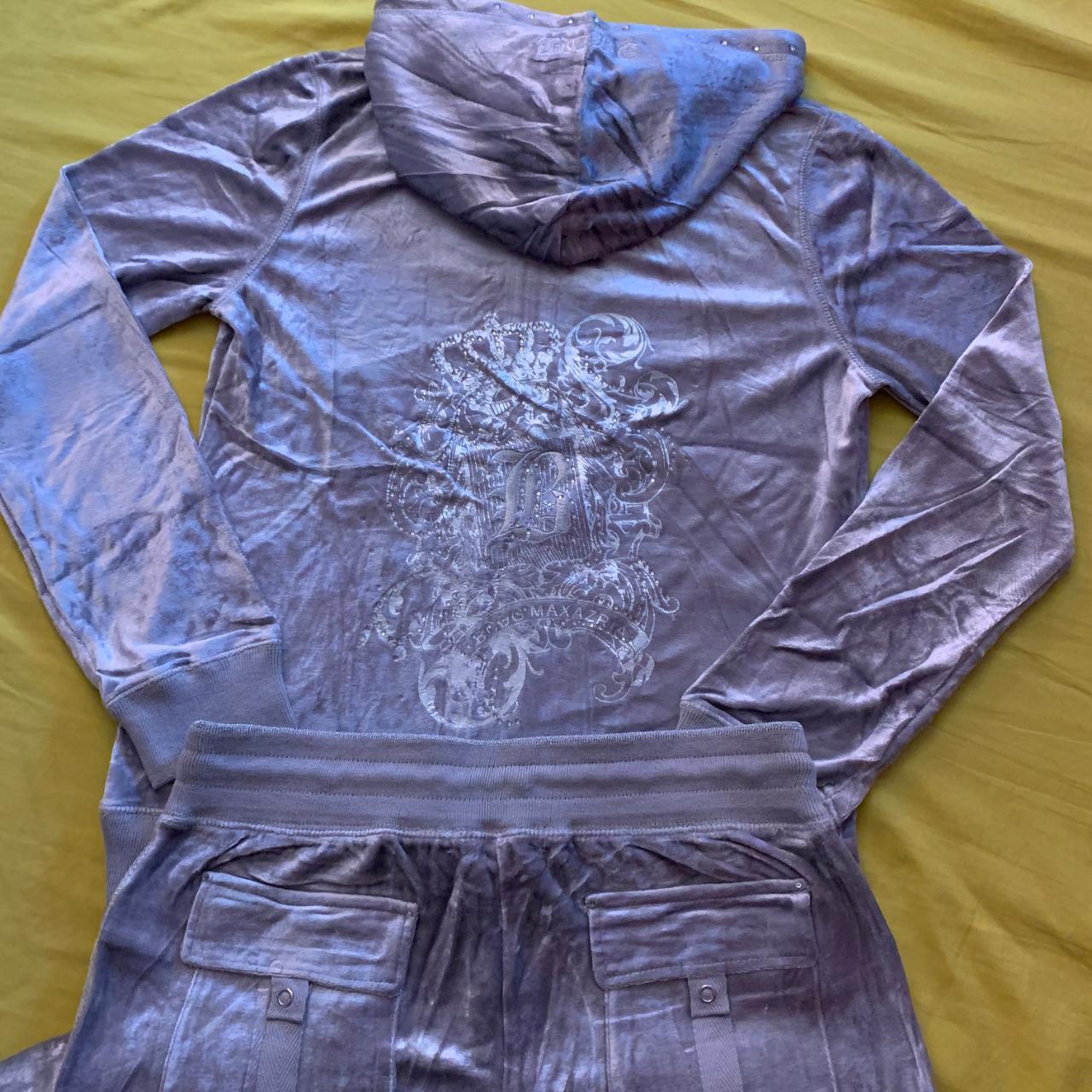 Bcbg tracksuit set New Size L Grey velour Fast... - Depop