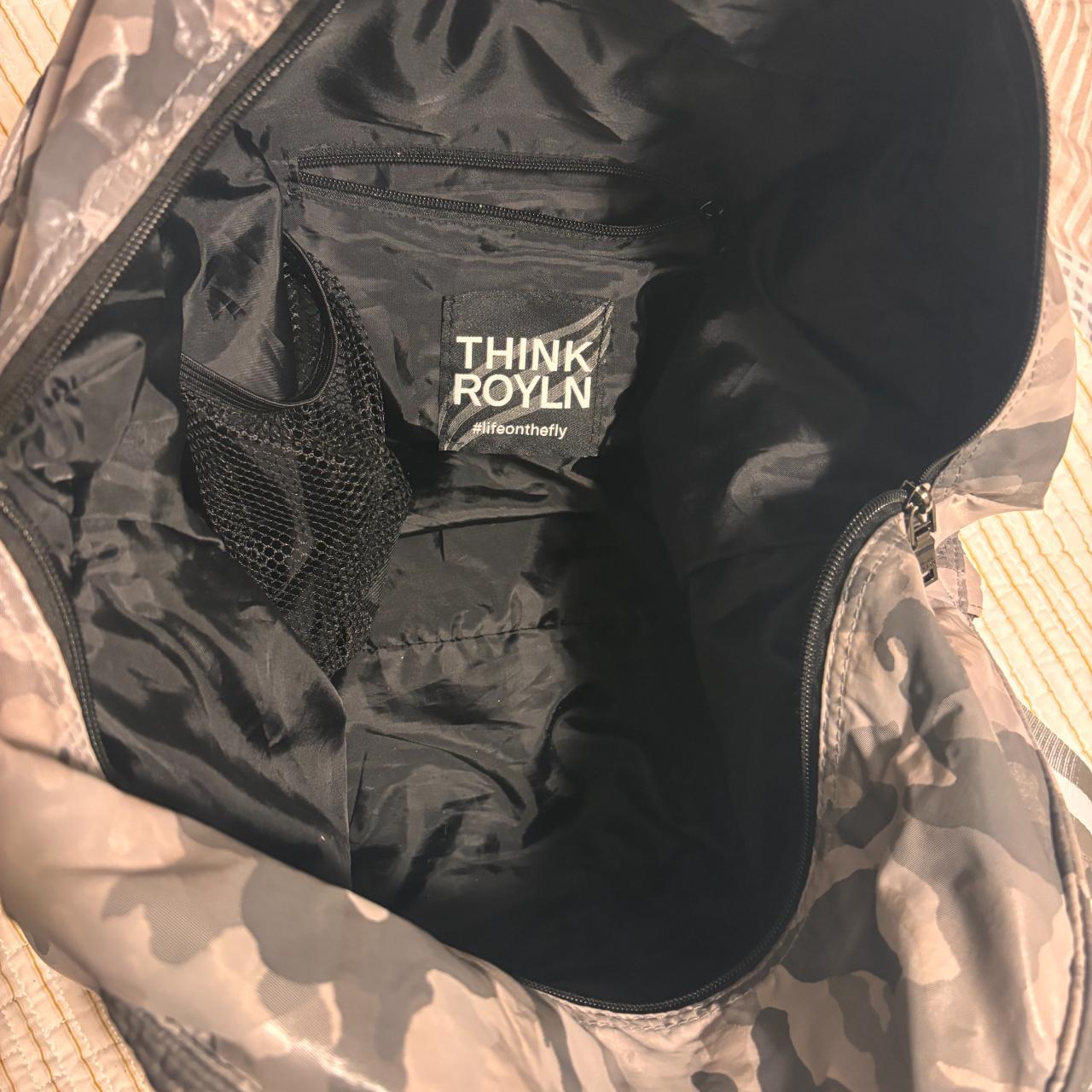 This Think Royln Large Nylon Tote in Shiny Silver... - Depop