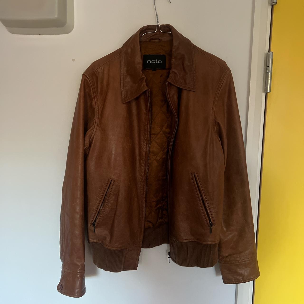 Women’s medium sized leather jacket. Perfect Condition. - Depop