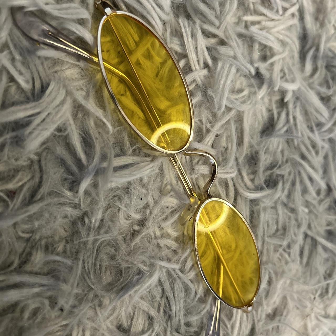 Yellow Lense Sunglasses - Depop