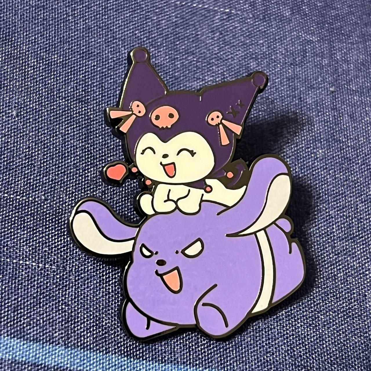 Kuromi Sanrio Hello Kitty collectible enamel rave... - Depop