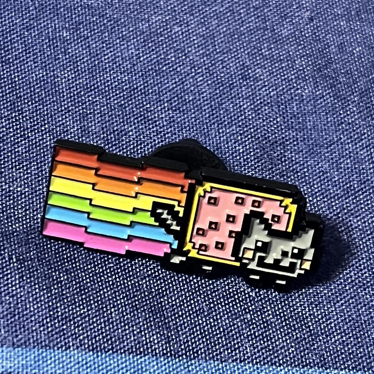 Nyan Cat collectible enamel rave pin like new - Depop