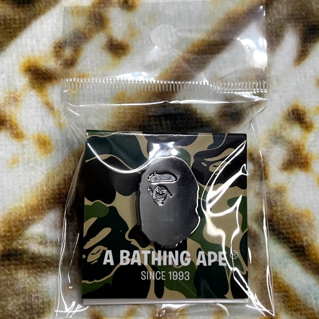 A Bathing Ape BAPE Silver Pin Collectable SEALED... | Depop