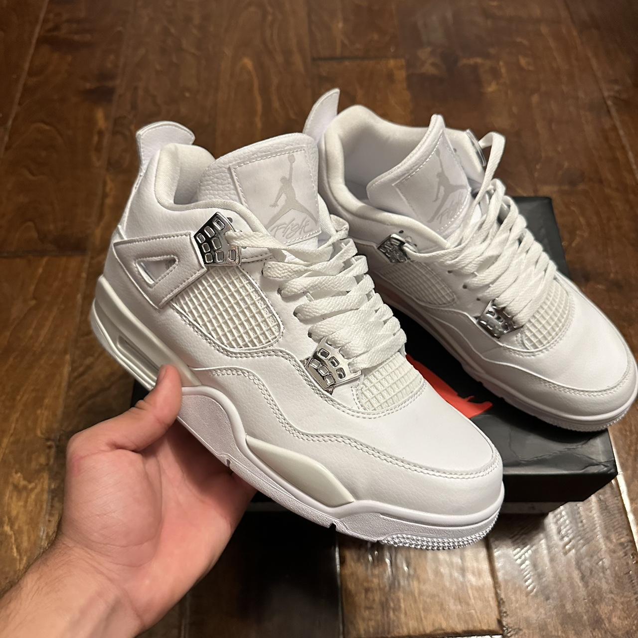 Size 10.5 rep Jordan 4 Pure Money with box - Depop