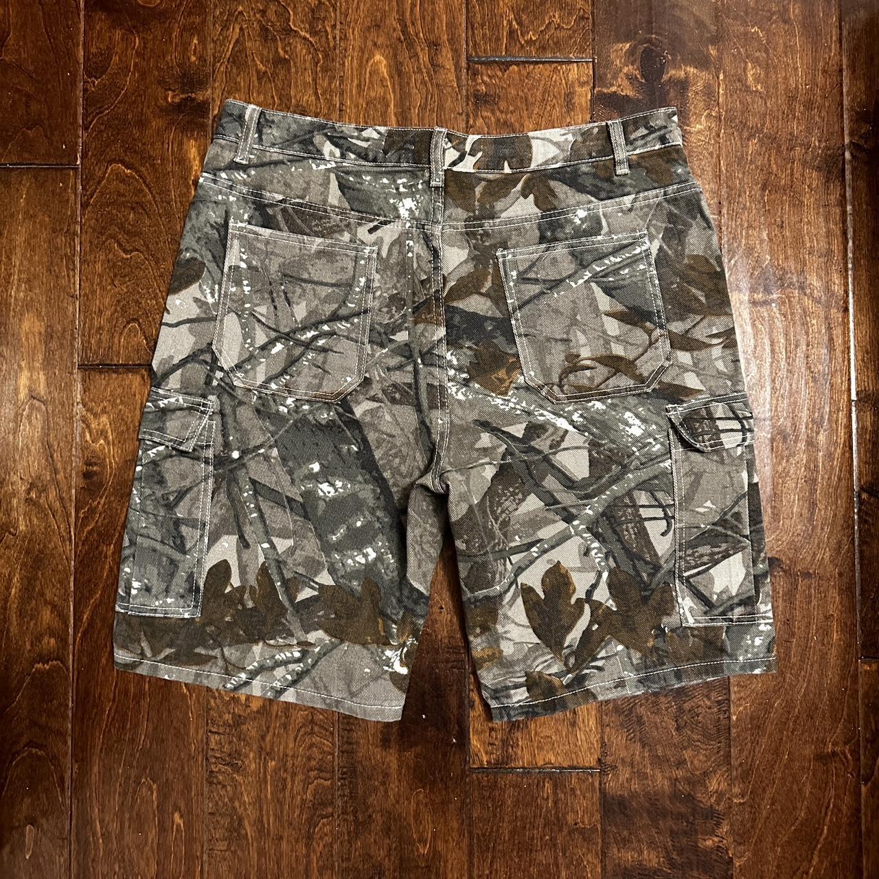 Large Camo Cargo Jorts - Depop