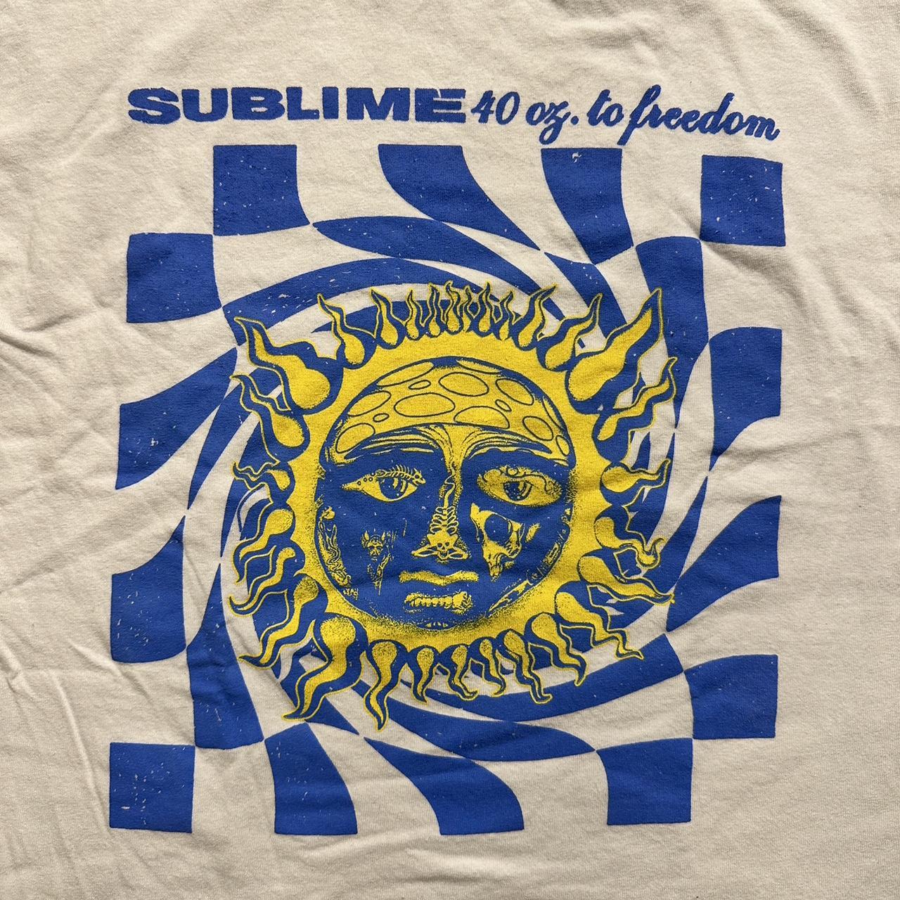 Sublime “40 OZ to Freedom” Tee Measurements shown... - Depop