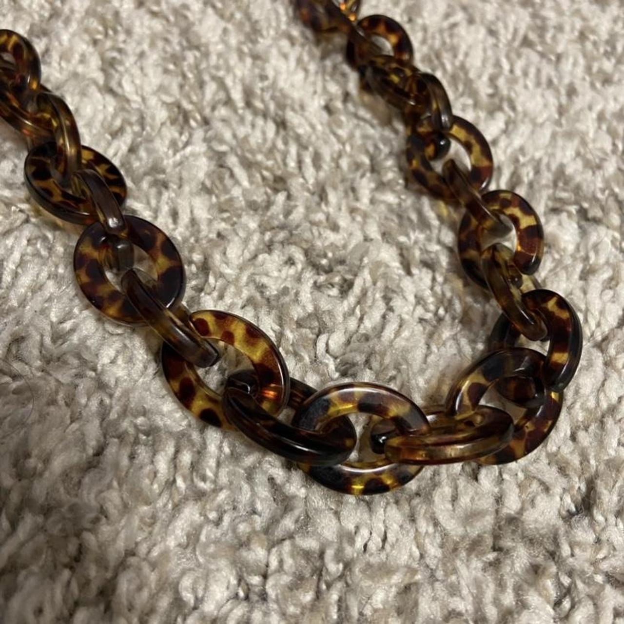 tortoise shell chain belt - Depop