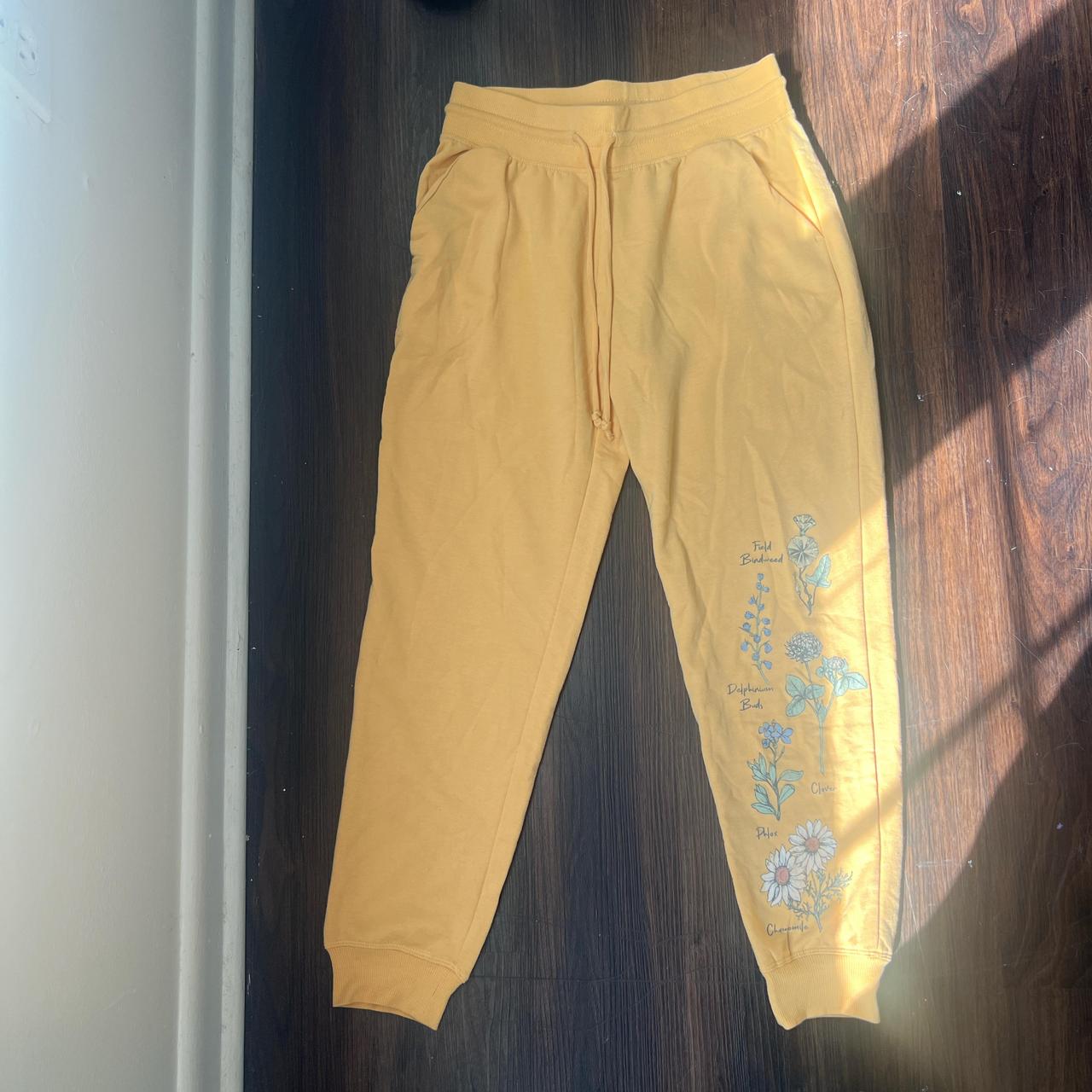 Women’s yellow sweatpants - Depop