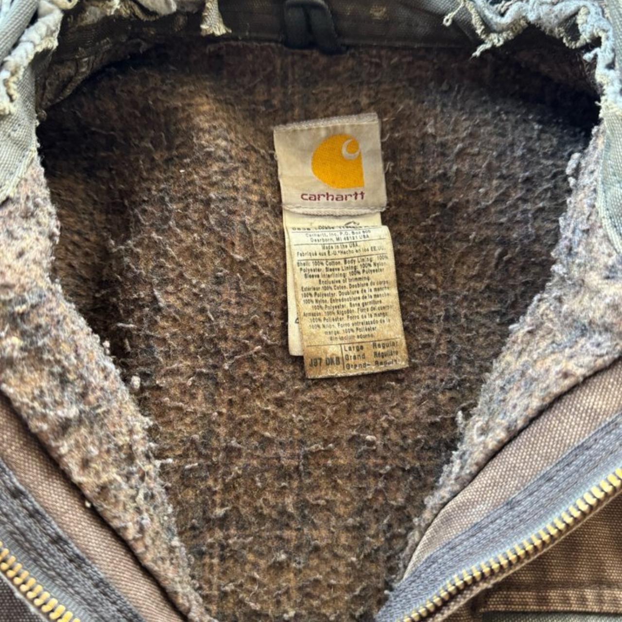 Vintage Faded Carhartt Detroit J97 CHT Jacket Mocha... | Depop