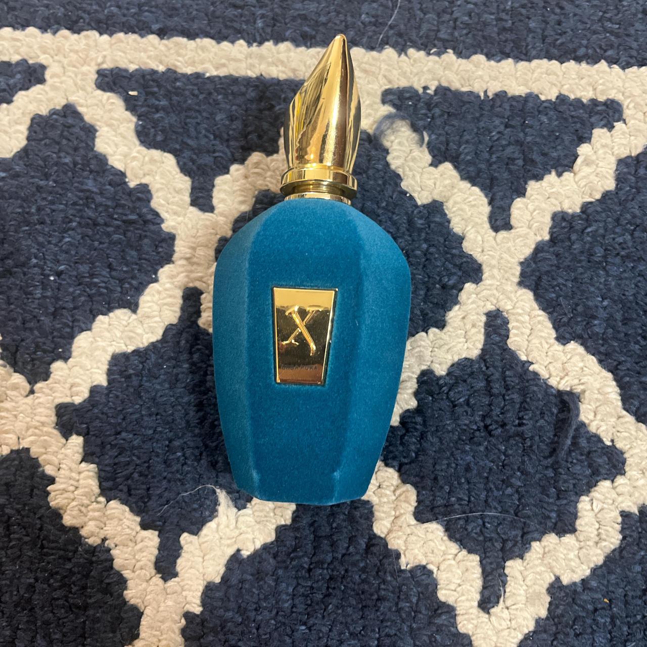Unisex blue and gold perfume bottle #fragrance Xerjoff - Depop