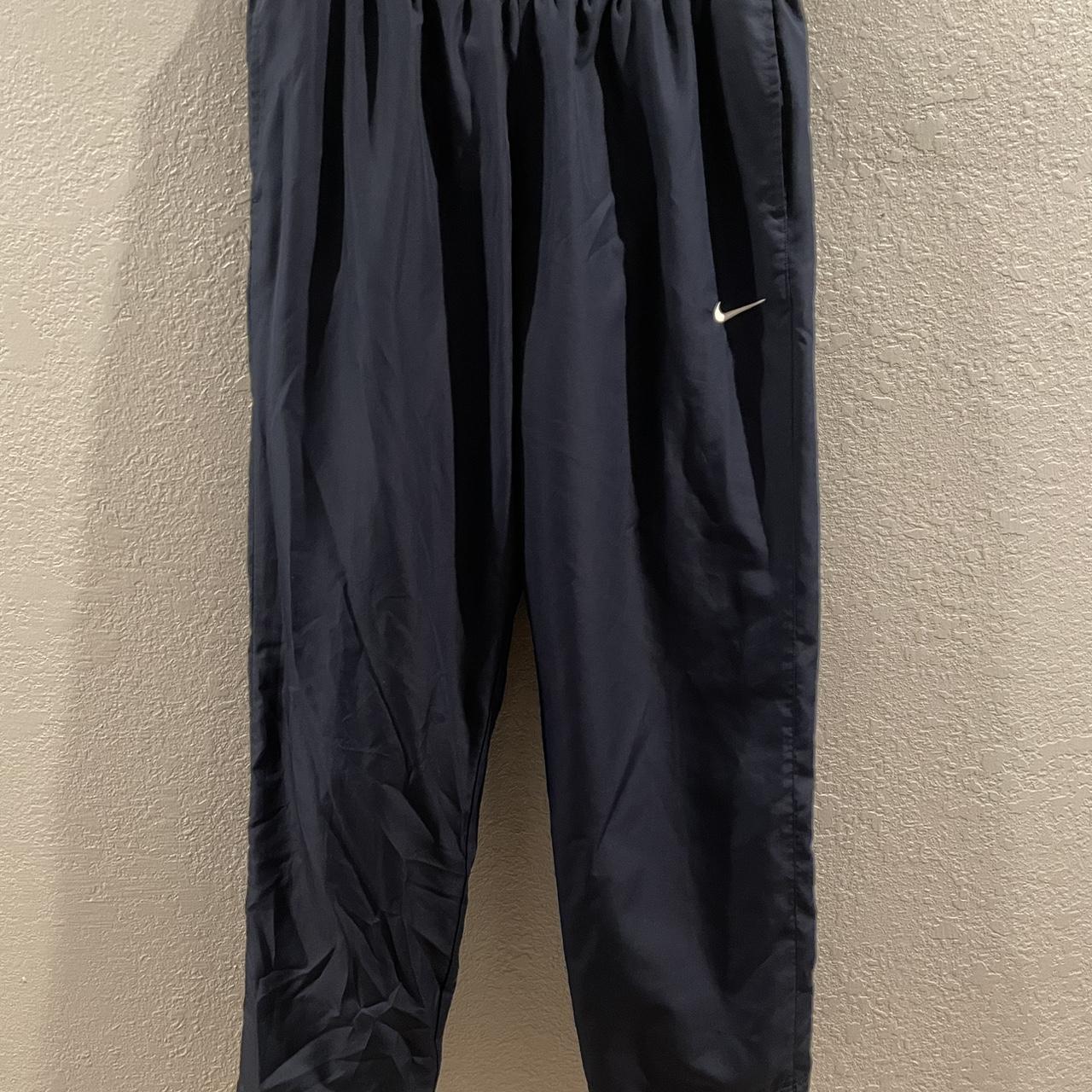Navy blue nylon parachute pants size XL - Depop