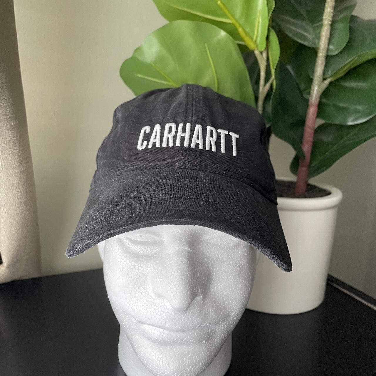 Carhartt hat with Velcro back, worn twice. - Depop