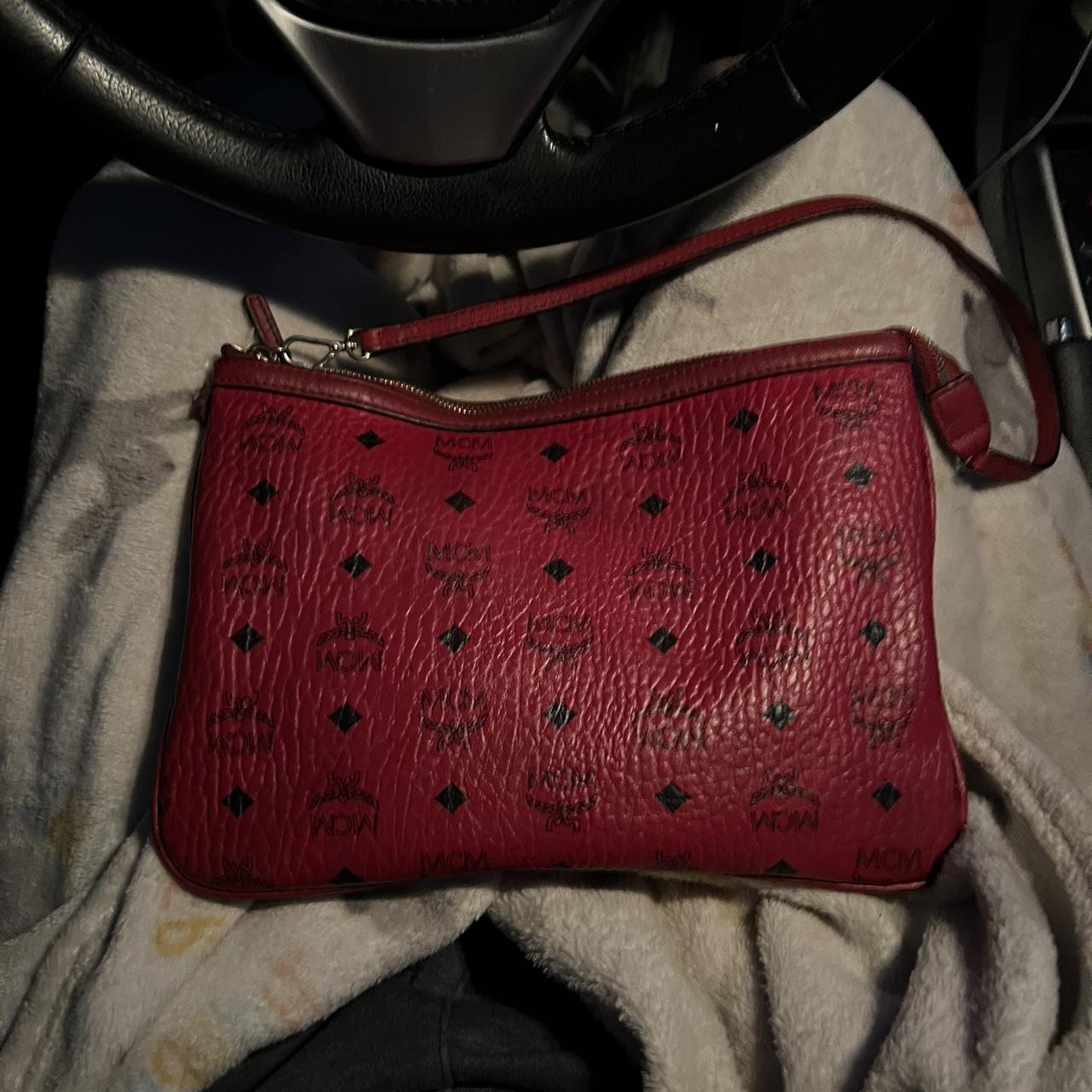 Red MCM pouch 9/10 condition Will accept trades... - Depop