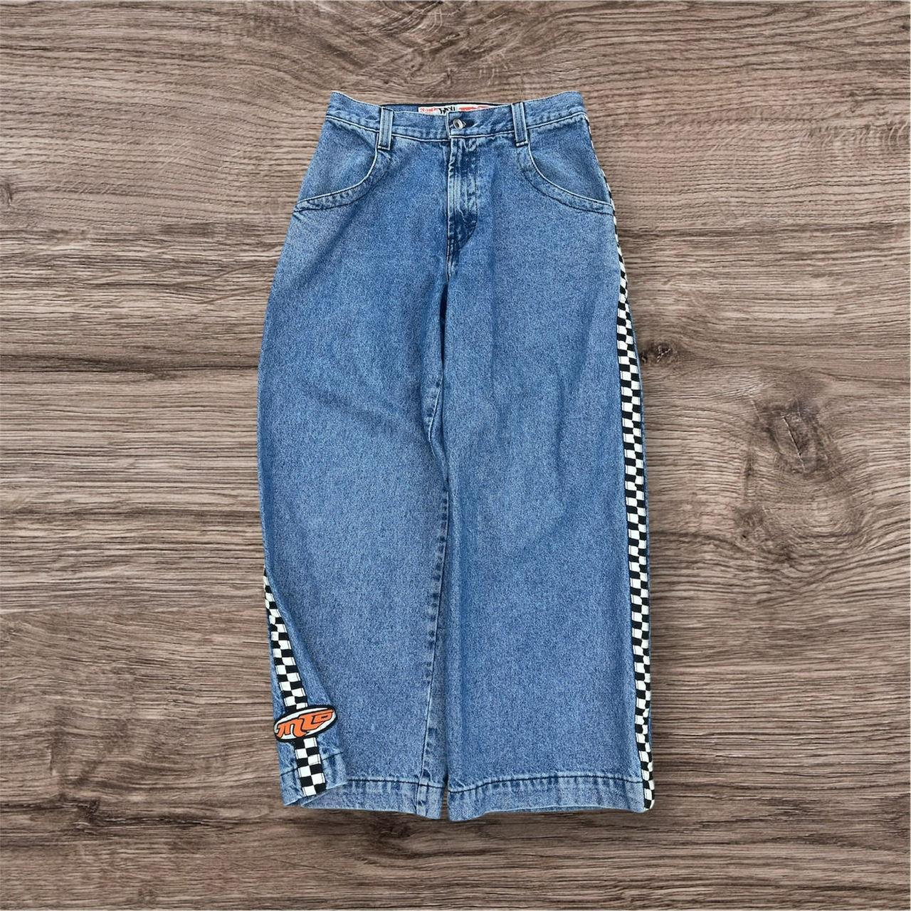 Blue JNCO Taxi Jeans 👖🚕 🚨NOT REAL LISTING WILL SEND... - Depop