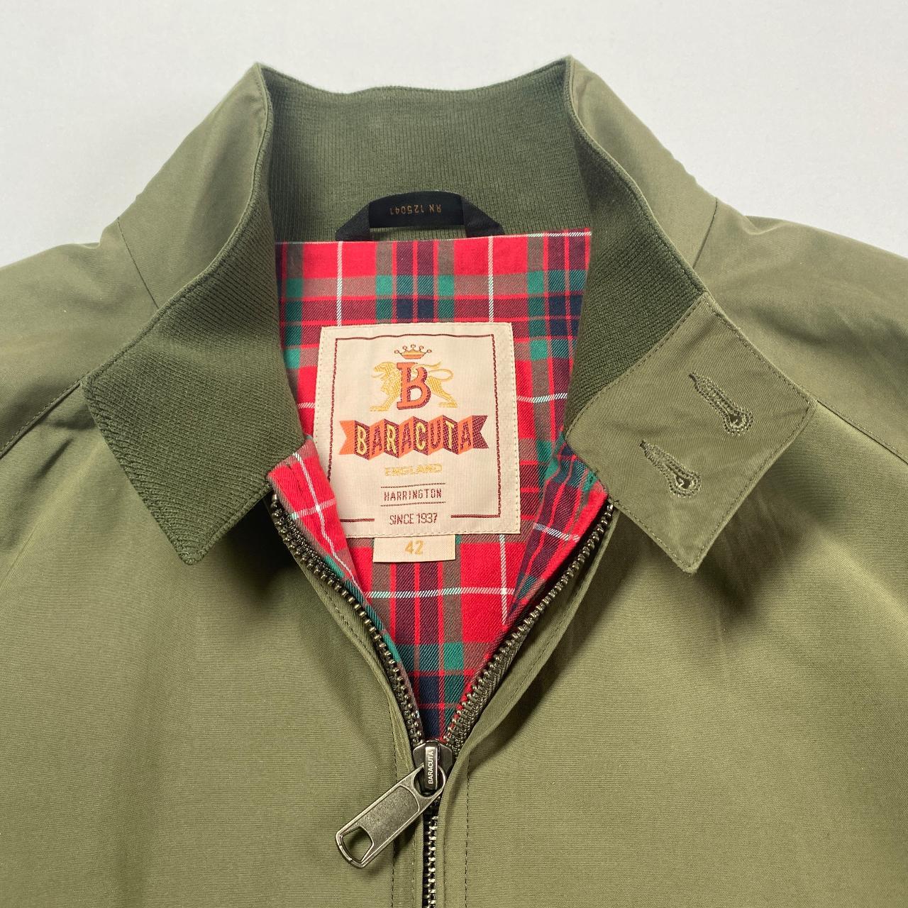 Army green Baracuta G9 Harrington jacket. Size 42.... - Depop