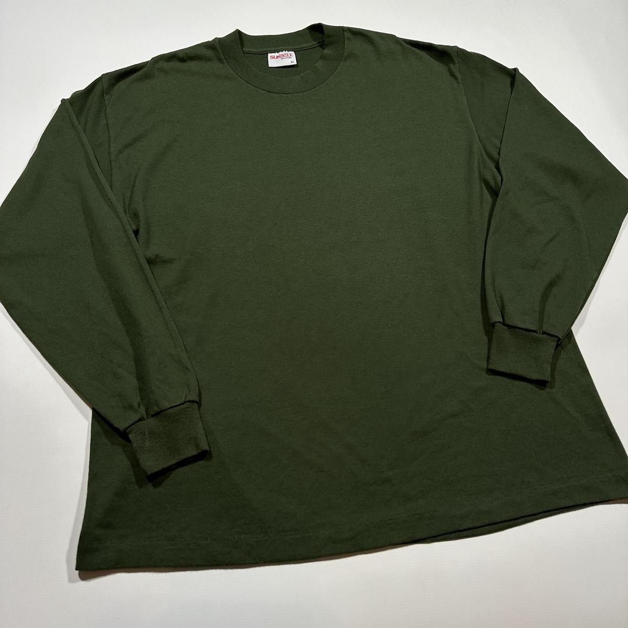 Vintage 90s forest green sunbelt made in USA single... | Depop