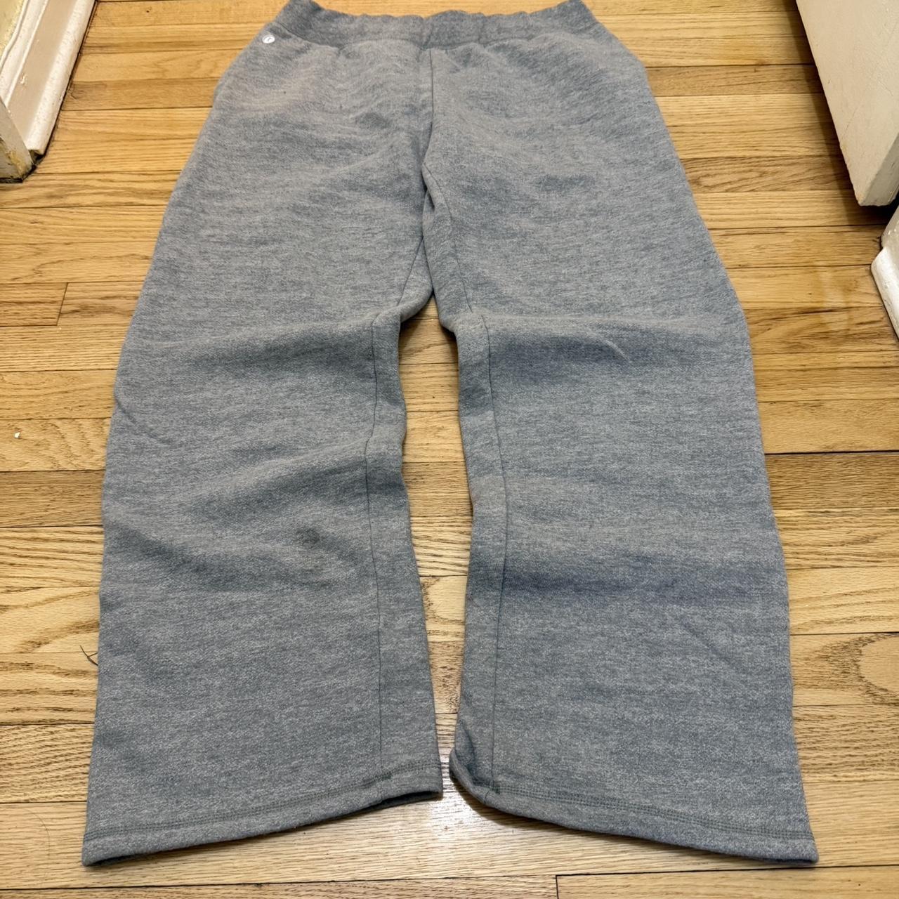 Grey baggy russel sweatpants size M inseam 31... | Depop