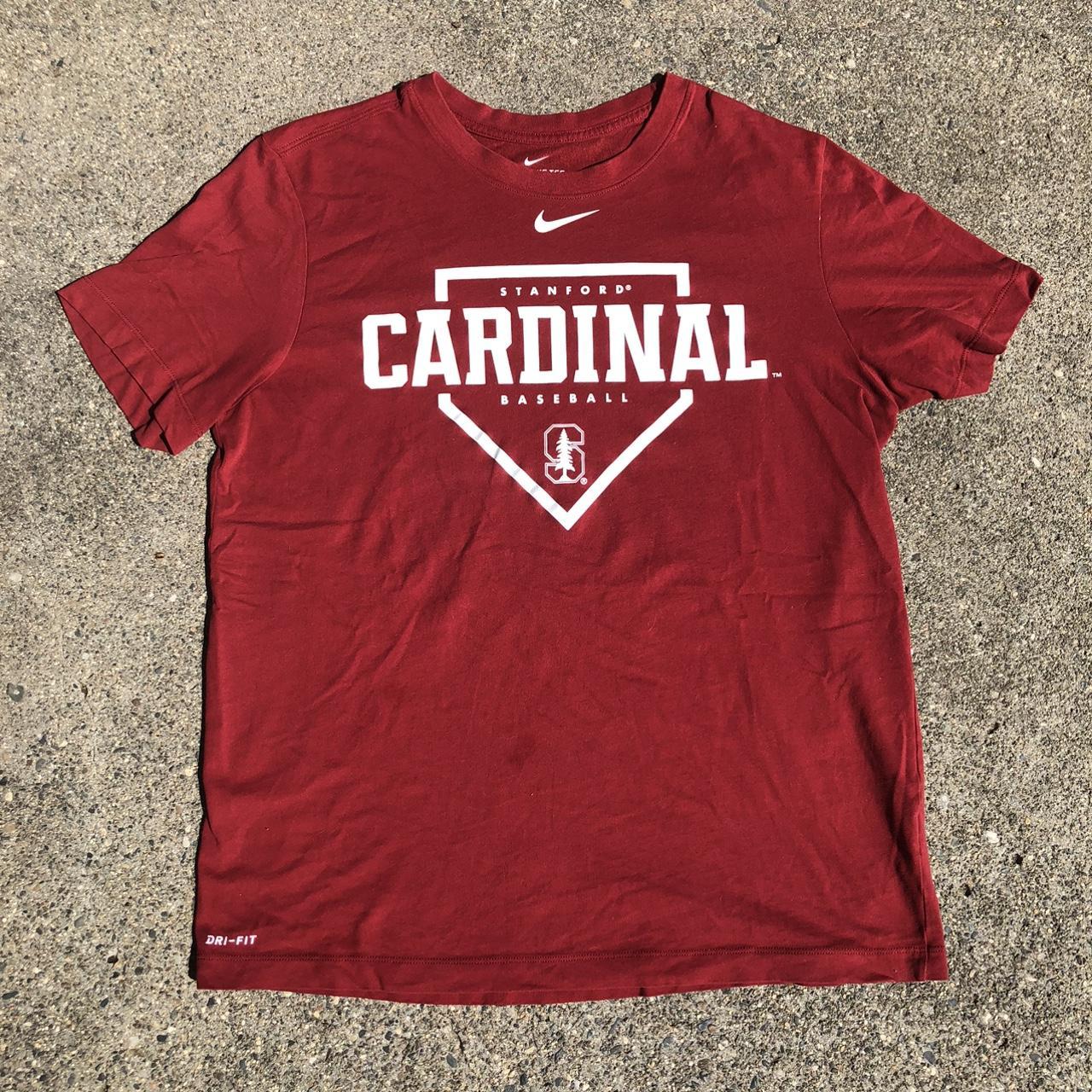 Nike Stanford Cardinals Baseball Dri-Fit deep red... - Depop