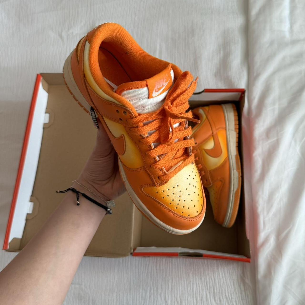 Nike Dunk Low Magma Orange Womens Size: 8 - Depop
