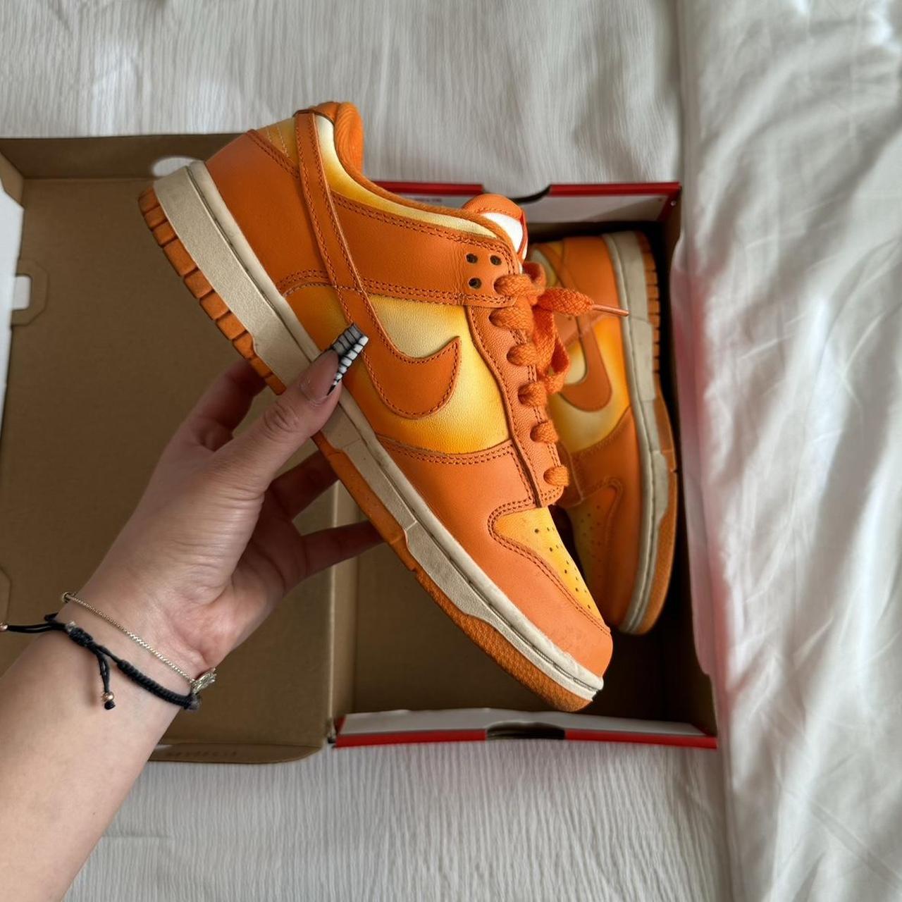 Nike Dunk Low Magma Orange Womens Size: 8 - Depop