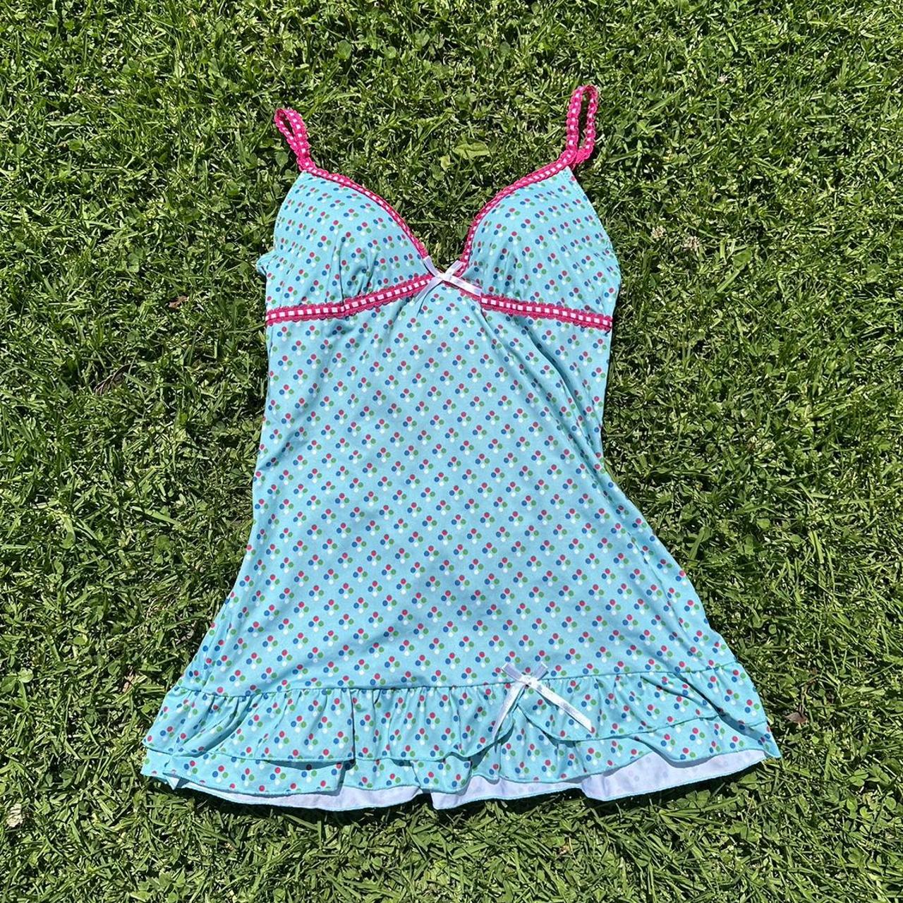 The cutest vintage Y2K colorful lingerie top Fits... - Depop