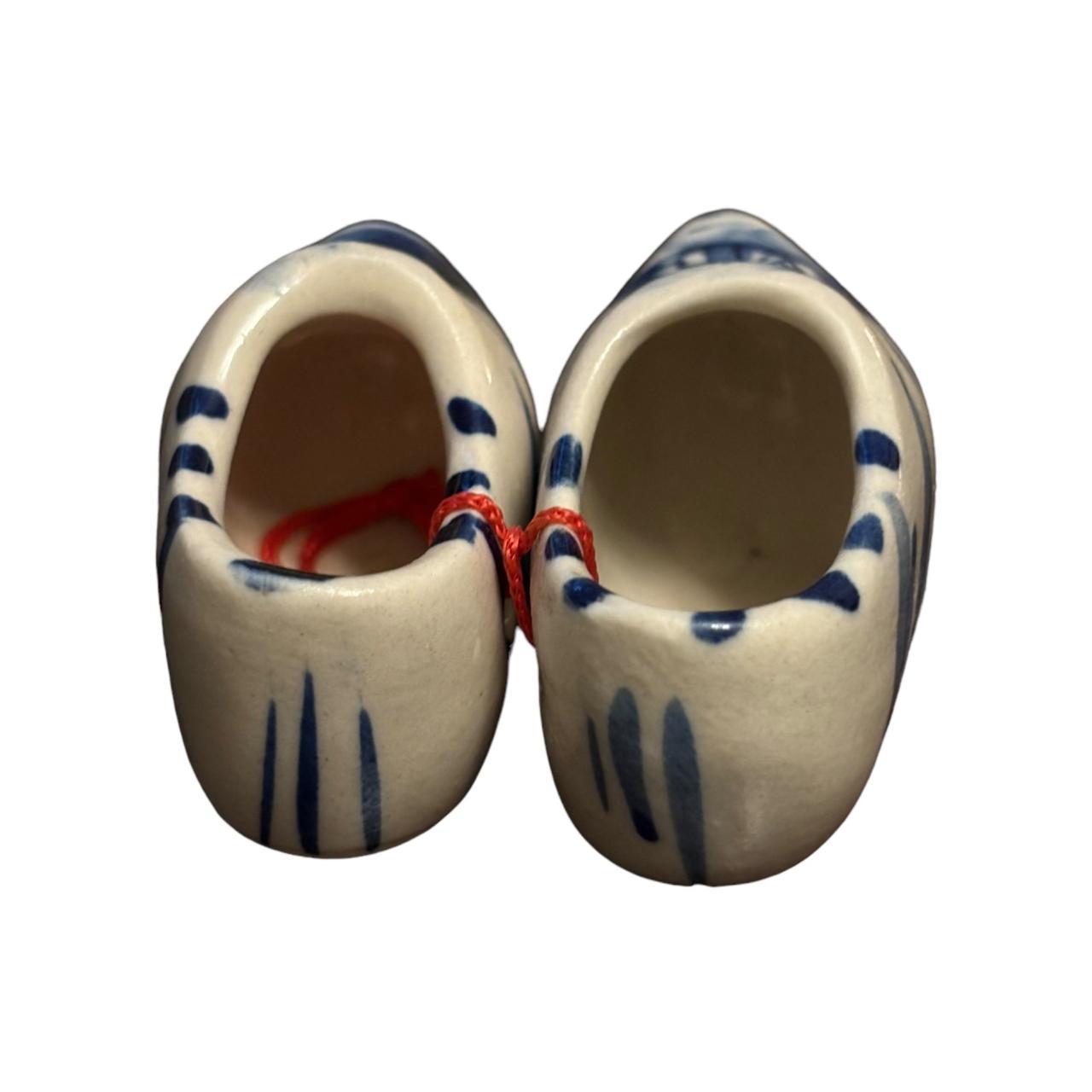 Vintage Delft Blue Holland Mini clogs Windmills... - Depop
