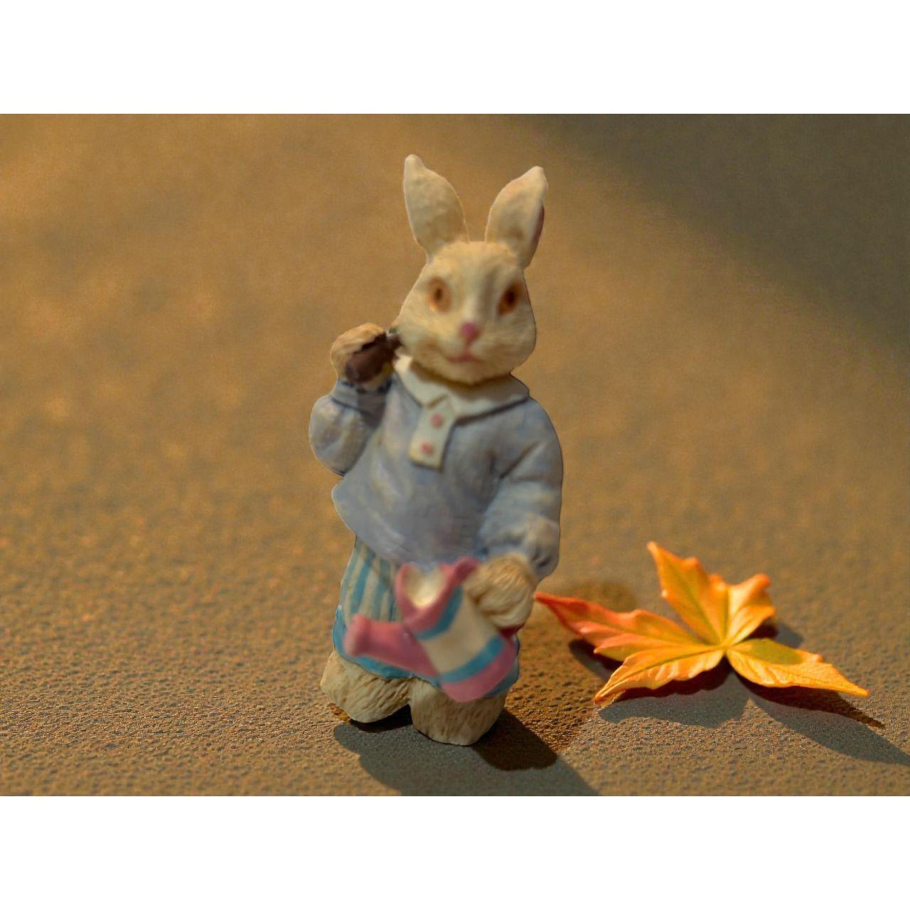 Set Of 3 Vintage Bunny Figurines Easter-Themed With... | Depop