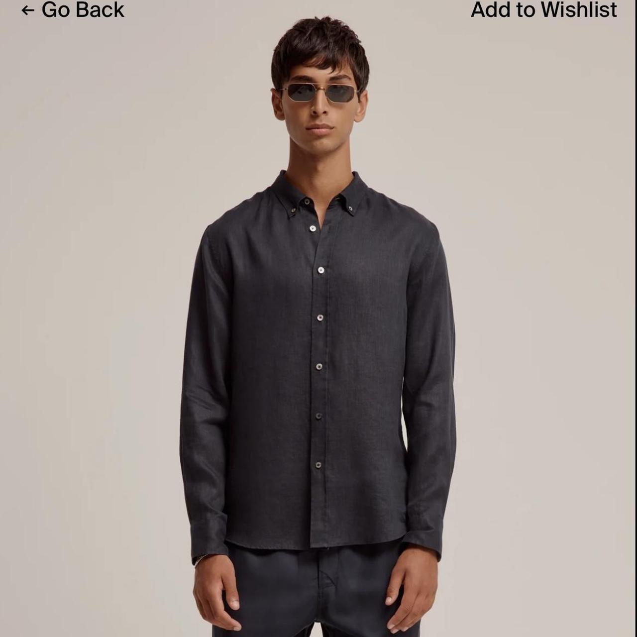 Venroy Linen LS Shirt - navy. Good condition, worn... - Depop