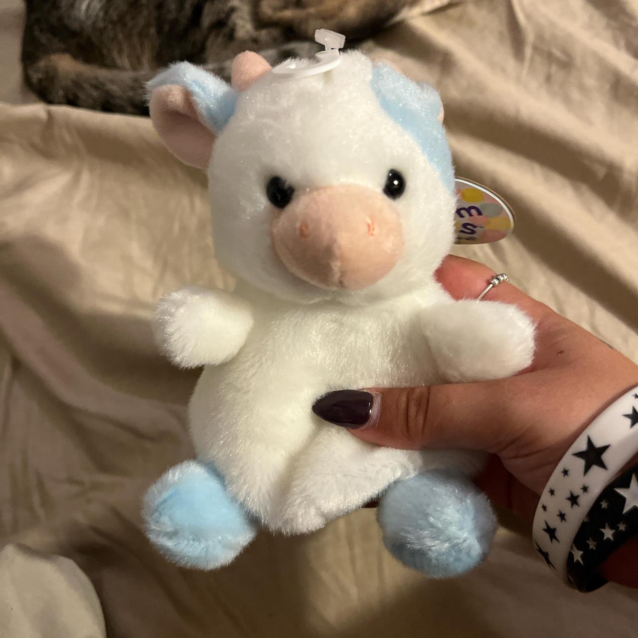 Blue cow stuffed animal store
