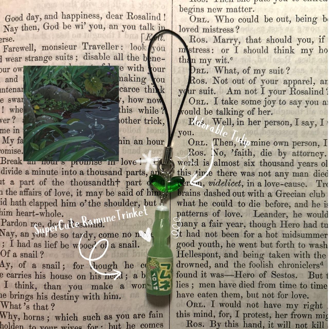 Handmade Green Ramune Drink Phone Charm... | Depop