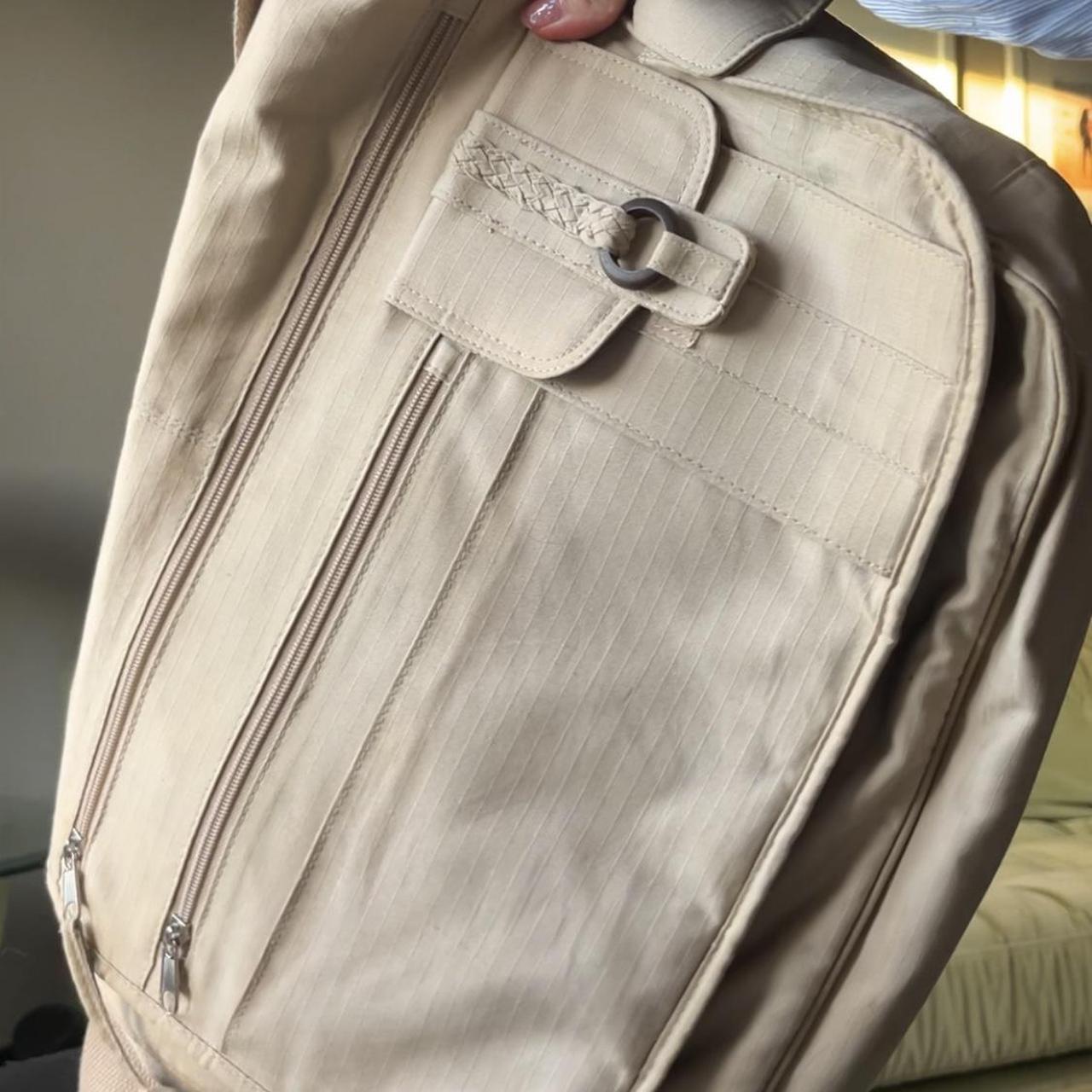 Tan Messenger Bag Very 90s grunge Lots of zippers... - Depop