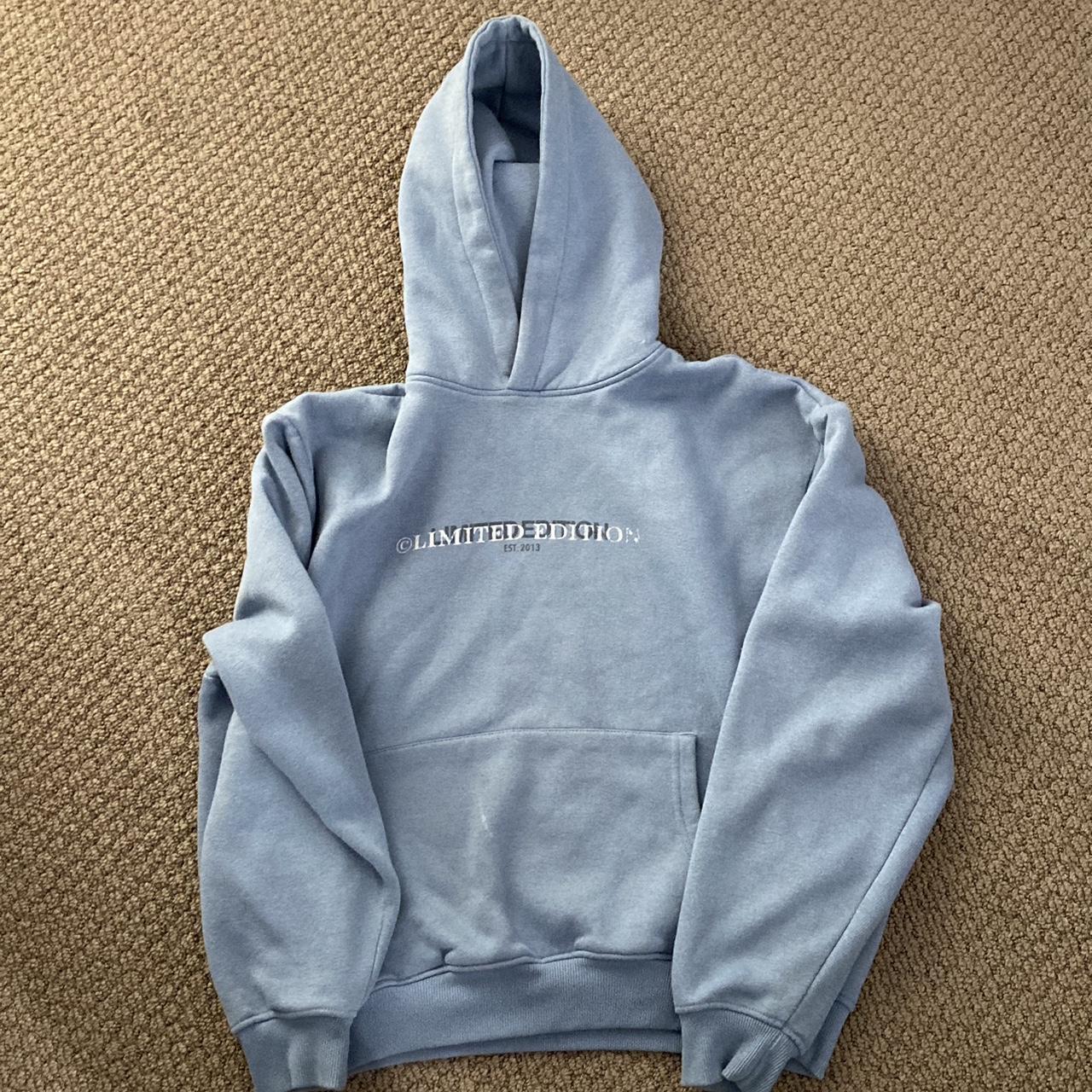 Small Limited Edition Light Blue Hoodie Lightly... - Depop