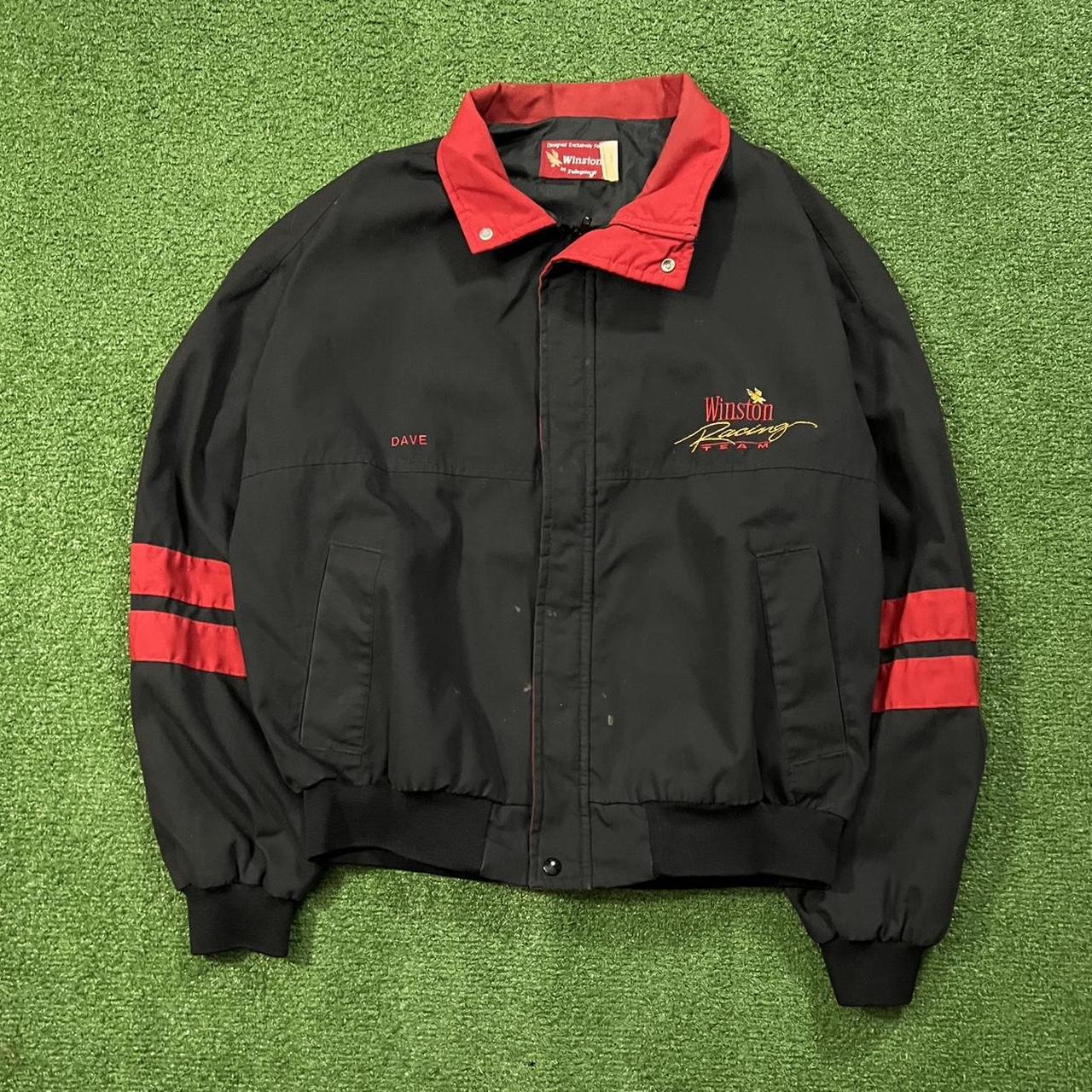 Vintage 90’s Heavyweight Winston Racing Double Sided... - Depop