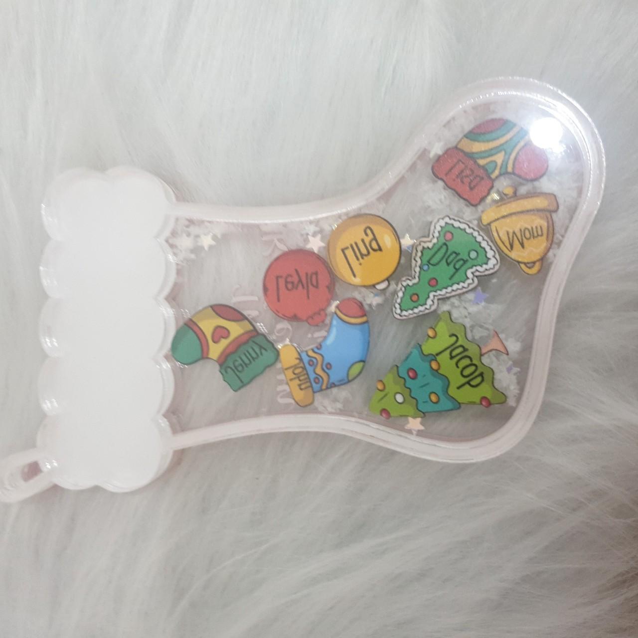 Transparent plastic Christmas stocking - Depop