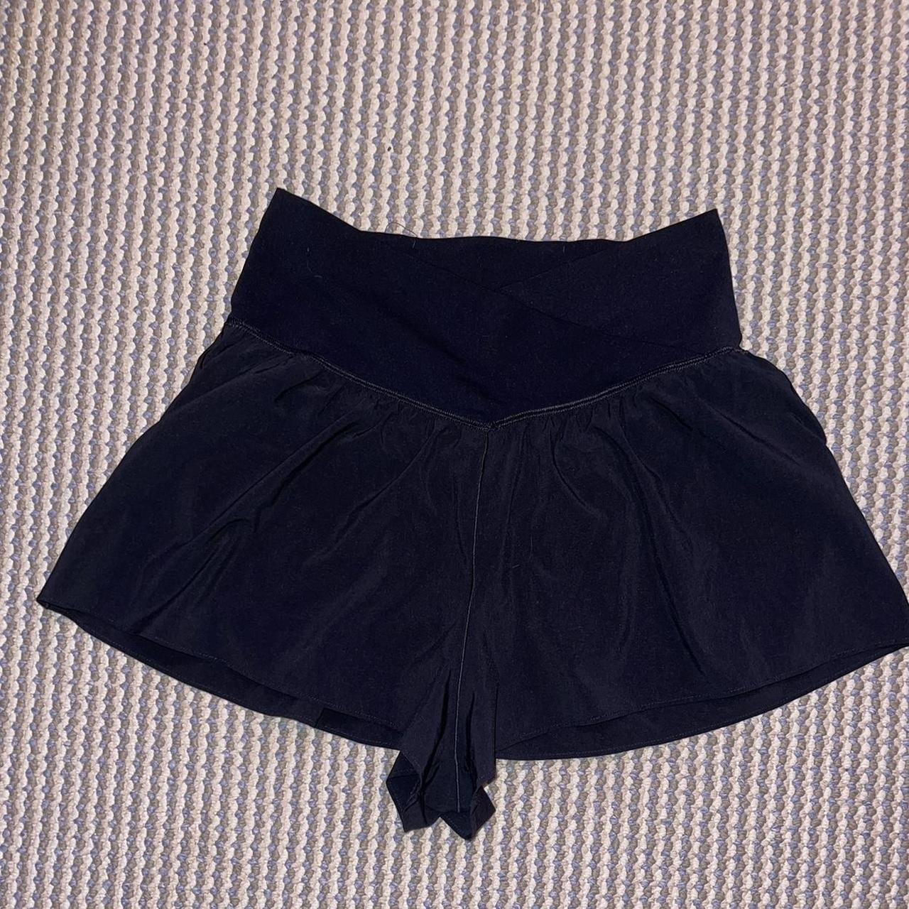 Black aerie offline flowy shorts. Size large. Cross... - Depop