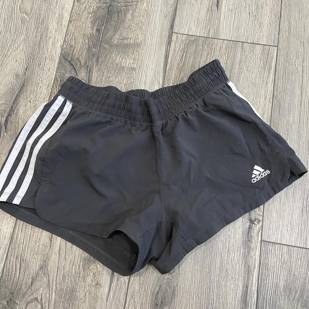 Grey adidas shorts - adjustable drawstring - Depop