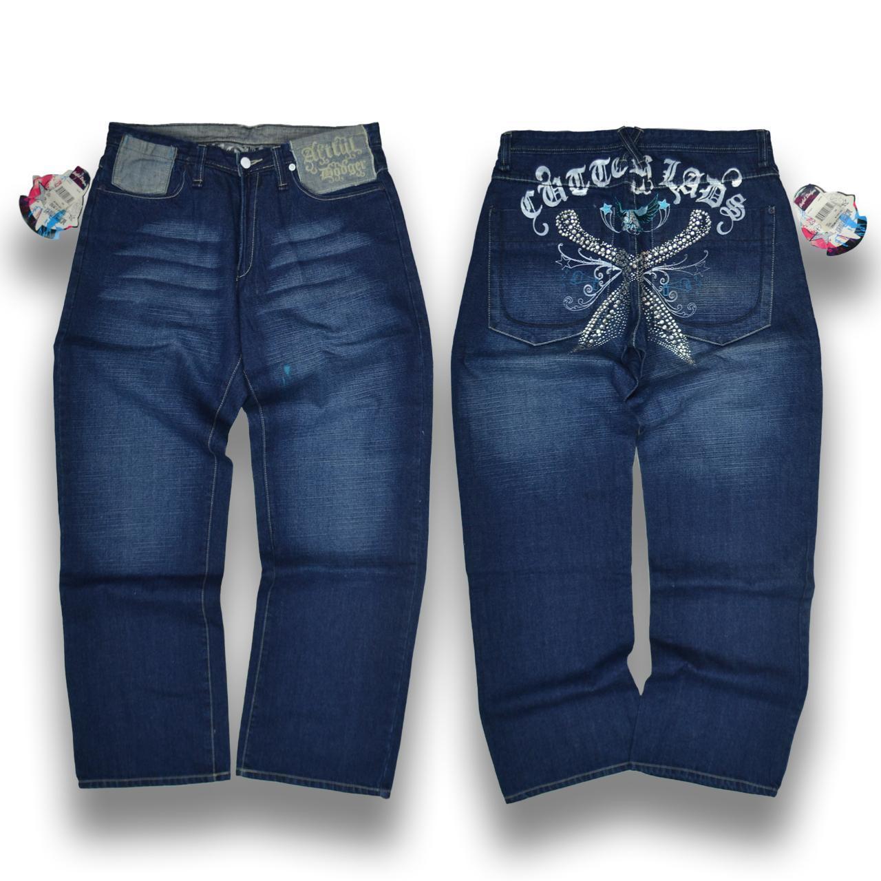 Artful Dodger swarovski embroidered jeans deadstock... | Depop