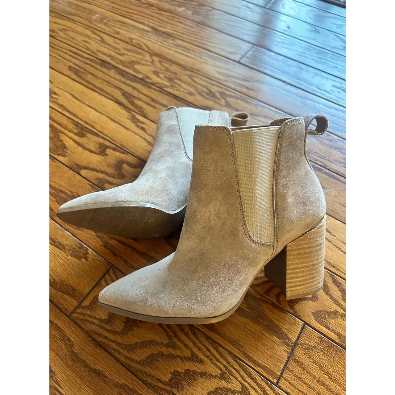 Size 8.5 Tan Suede Steve Madden Booties Great new... | Depop