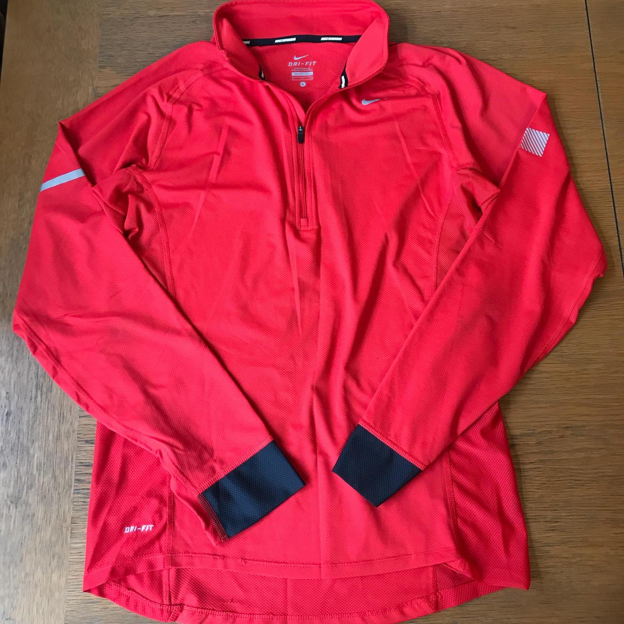 Nike Running Red Lightweight Jacket (Windbreaker) - Depop